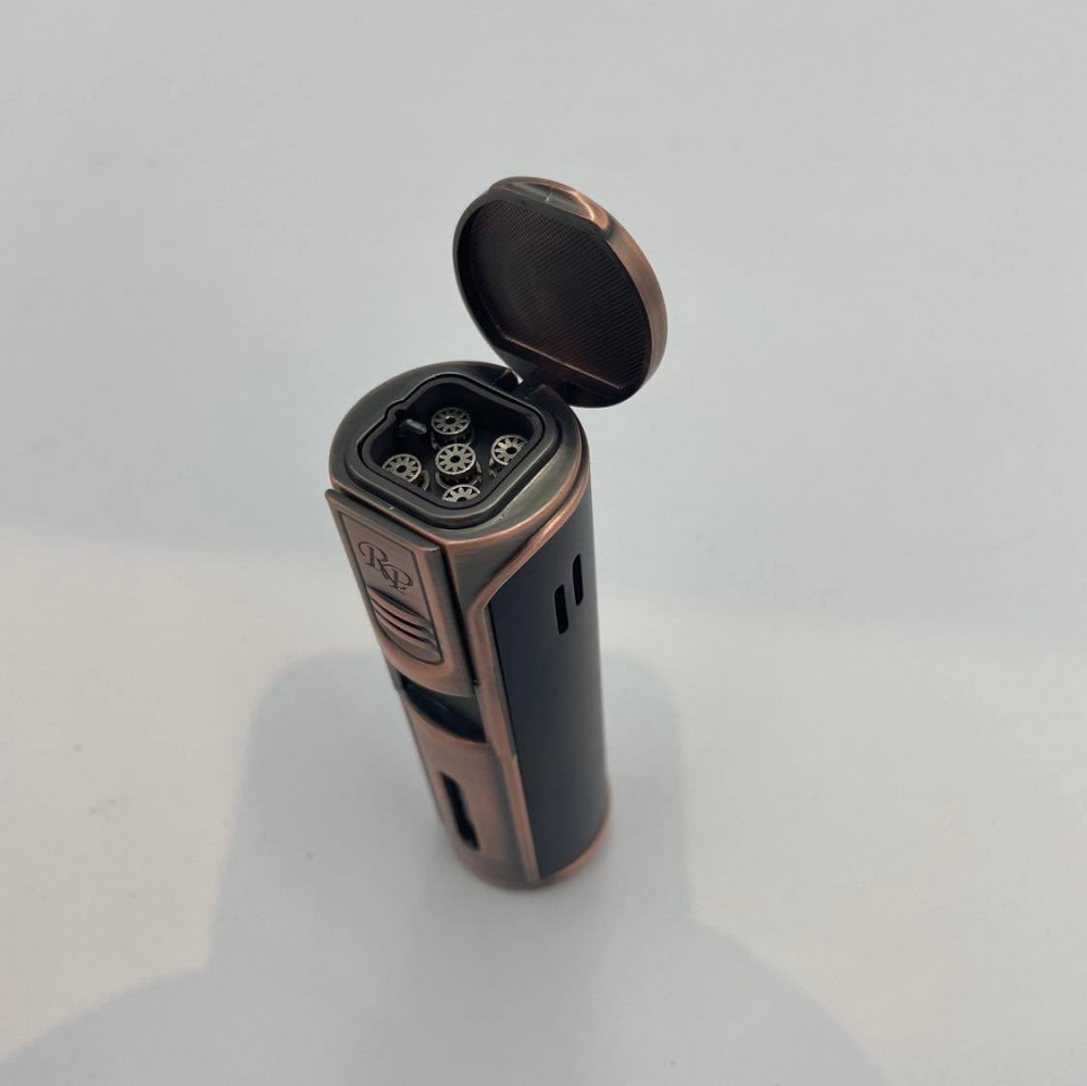Rocky Patel Lighter 5 jet-flame Sort/Bronze | CigarShop